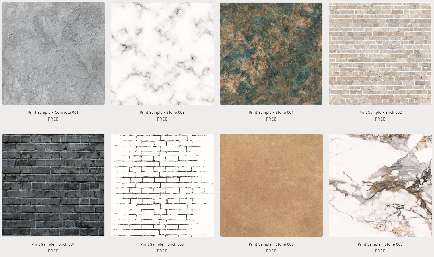 Print Samples - Brick, Concrete & Stone – TheQuietRoom Samples